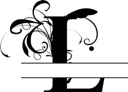 Elegant Split Letter L SVG cut file at EmbroideryDesigns.com ...