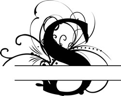 Elegant Split Letter S SVG cut file at EmbroideryDesigns.com ...