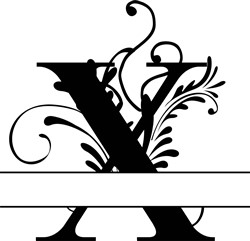 Elegant Split Letter X SVG cut file at EmbroideryDesigns.com ...