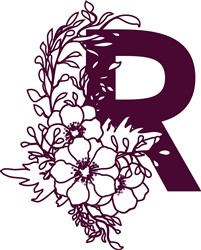 Floral Alphabet Letter R SVG cut file at EmbroideryDesigns.com ...