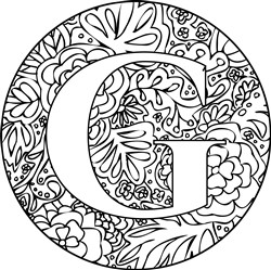 Mandala Monogram Letter G SVG cut file at EmbroideryDesigns.com ...