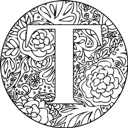 Mandala Monogram Letter T SVG cut file at EmbroideryDesigns.com ...