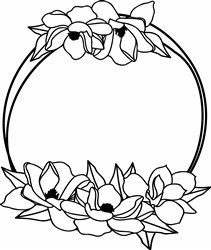 Floral Circle Frame SVG cut file at EmbroideryDesigns.com ...