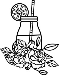 Lemonade Outline SVG cut file at EmbroideryDesigns.com ...