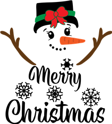 Merry Christmas Snowgirl SVG cut file at EmbroideryDesigns.com ...