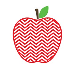 Chevron Apple SVG cut file at EmbroideryDesigns.com | EmbroideryDesigns.com