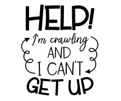 Im Crawling SVG cut file at EmbroideryDesigns.com | EmbroideryDesigns.com