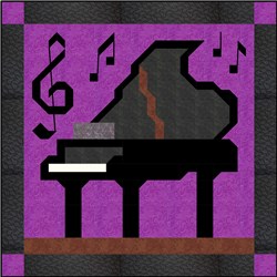 Grand Piano Quilt Pattern by Counted Quilts | EmbroideryDesigns.com