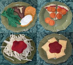 Play Food Dinner Applique Embroidery Project | EmbroideryDesigns.com