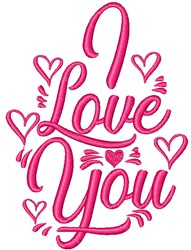 I Love You Embroidery Design | EmbroideryDesigns.com