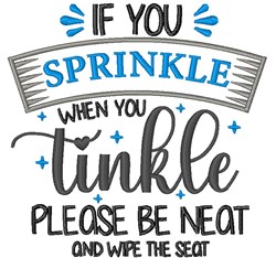 Sprinkle Tinkle Embroidery Design | EmbroideryDesigns.com