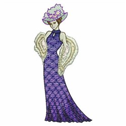 Elegant Lady Embroidery Design | EmbroideryDesigns.com