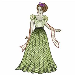 Elegant Lady Embroidery Design | EmbroideryDesigns.com