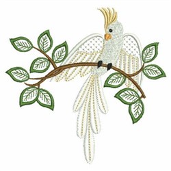 Crested Cockatoo Embroidery Design | EmbroideryDesigns.com