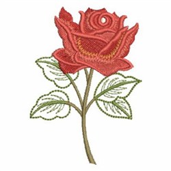Red Rose Embroidery Design | EmbroideryDesigns.com