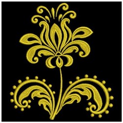 Golden Damask Embroidery Design | EmbroideryDesigns.com