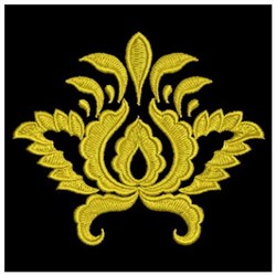 Golden Damask Embroidery Design | EmbroideryDesigns.com