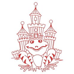 Redwork Frog Prince Embroidery Design | EmbroideryDesigns.com