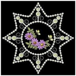 Fancy Candlewick Flowers Embroidery Design | EmbroideryDesigns.com