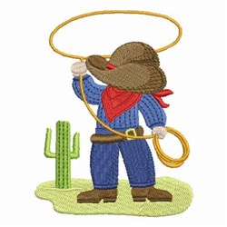 Lasso Cowboy Embroidery Design | EmbroideryDesigns.com