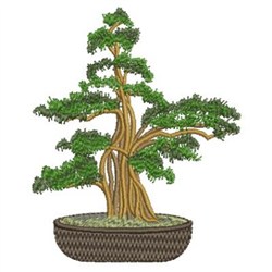Elegant Bonsai Embroidery Design | EmbroideryDesigns.com