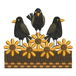 Country Crows Embroidery Design | EmbroideryDesigns.com