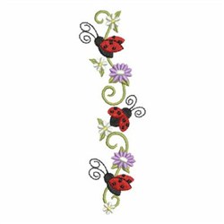 Heirloom Ladybug Border Embroidery Design | EmbroideryDesigns.com