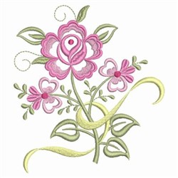Dainty Roses Embroidery Design | EmbroideryDesigns.com