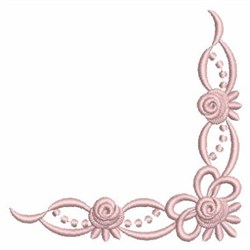 Heirloom Ribbon Corner Embroidery Design | EmbroideryDesigns.com