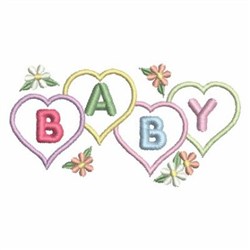 Baby Hearts Embroidery Design | EmbroideryDesigns.com
