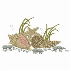Seafloor Seashells Embroidery Design | EmbroideryDesigns.com