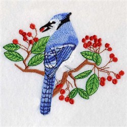 Blue Jay Embroidery Design | EmbroideryDesigns.com