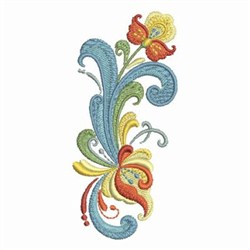 Rosemaling Decor Embroidery Design | EmbroideryDesigns.com