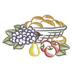 Bread & Fruits Embroidery Design | EmbroideryDesigns.com