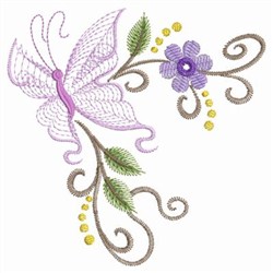 Fancy Butterfly Embroidery Design | EmbroideryDesigns.com
