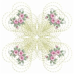 Floral Qult Block Embroidery Design | EmbroideryDesigns.com