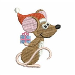Suprise Mouse Gift Embroidery Design | EmbroideryDesigns.com