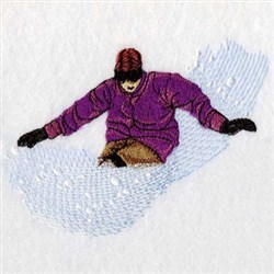 Snow Skiing Embroidery Design | EmbroideryDesigns.com