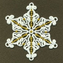 FSL Six Point Snowflake Embroidery Design | EmbroideryDesigns.com