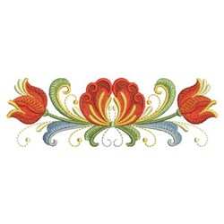 Rosemaling Border Embroidery Design | EmbroideryDesigns.com