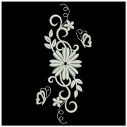 Daisy & Butterfly Edge Embroidery Design | EmbroideryDesigns.com