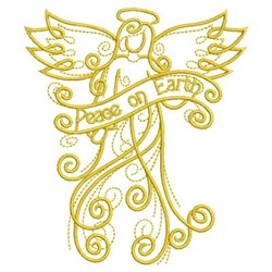 Banner Angel Embroidery Design | EmbroideryDesigns.com