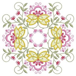Vintage Jacobean Block Embroidery Design | EmbroideryDesigns.com