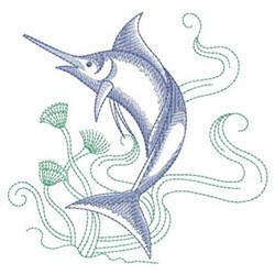 Sketched Swordfish Embroidery Design | EmbroideryDesigns.com