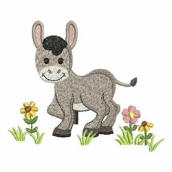 Farm Animal Donkey Embroidery Design | EmbroideryDesigns.com