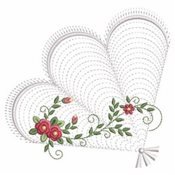 Ripple Rose Fan Embroidery Design | EmbroideryDesigns.com