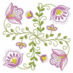 Vintage Jacobean Quilt Embroidery Design | EmbroideryDesigns.com