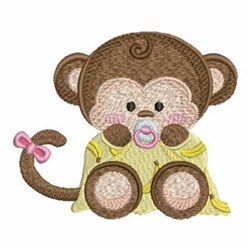 Baby Monkey Embroidery Design | EmbroideryDesigns.com