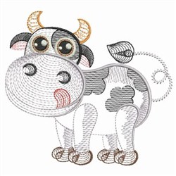 Rippled Baby Calf Embroidery Design | EmbroideryDesigns.com