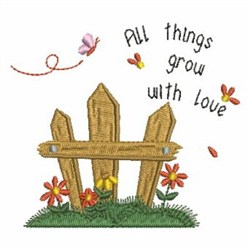 Garden Fence Embroidery Design | EmbroideryDesigns.com
